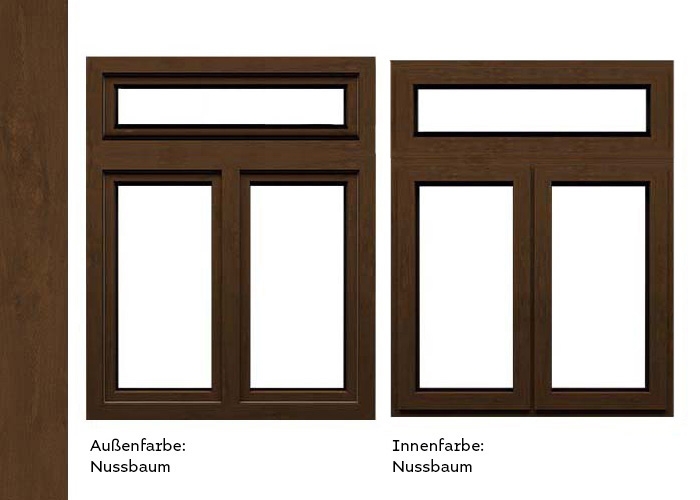 Dreiteiliges Fenster T-Passive Energy MD mit Stulp und mit Oberlicht ...