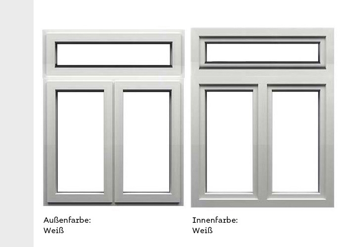 Dreiteiliges Fenster T-Passive Energy MD mit Stulp und mit Oberlicht ...